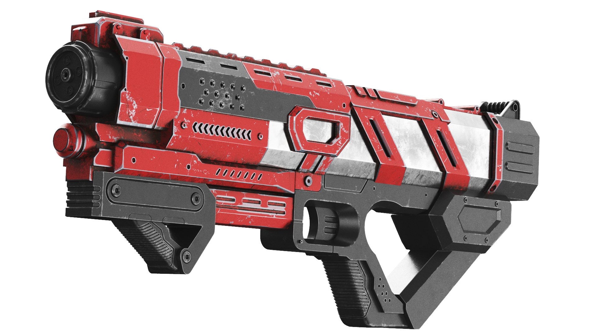 Detailed Science Fiction Gun 3D Model - TurboSquid 2240538