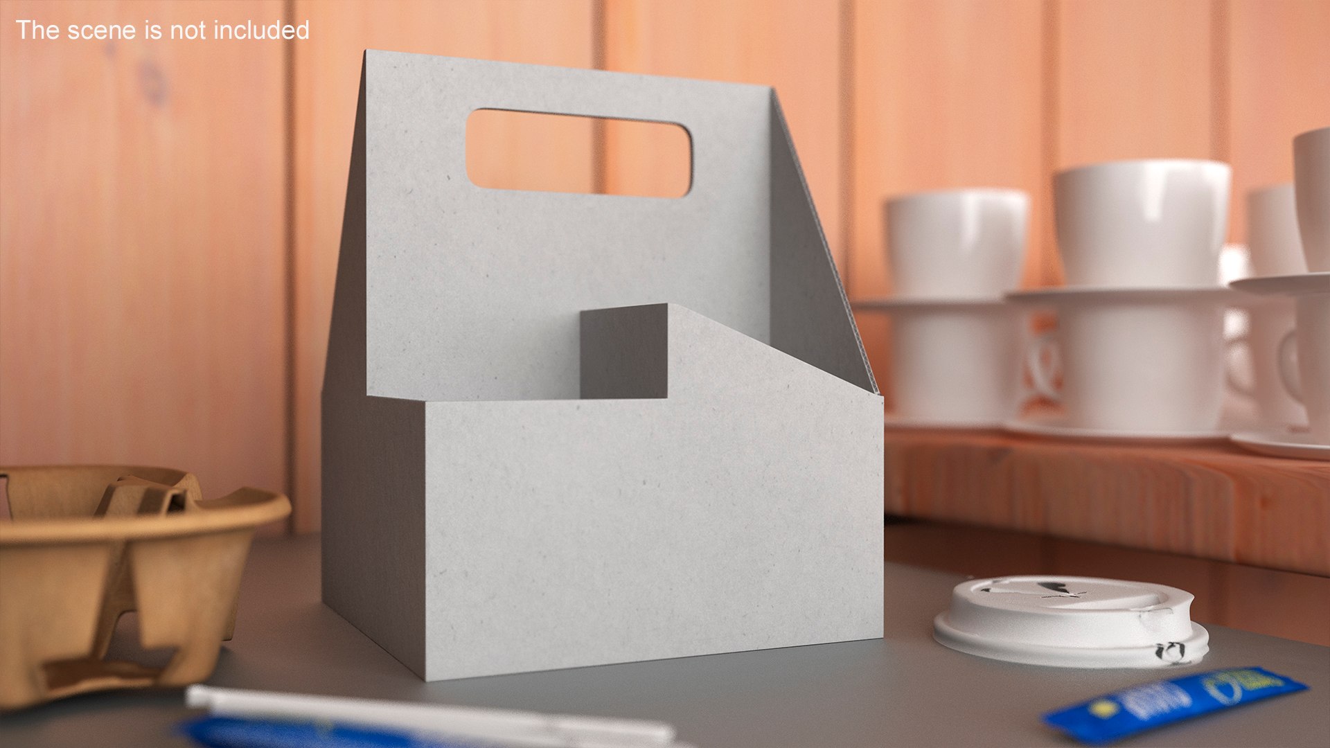 Pack Drink Carrier With Handle White 3D - TurboSquid 2198571