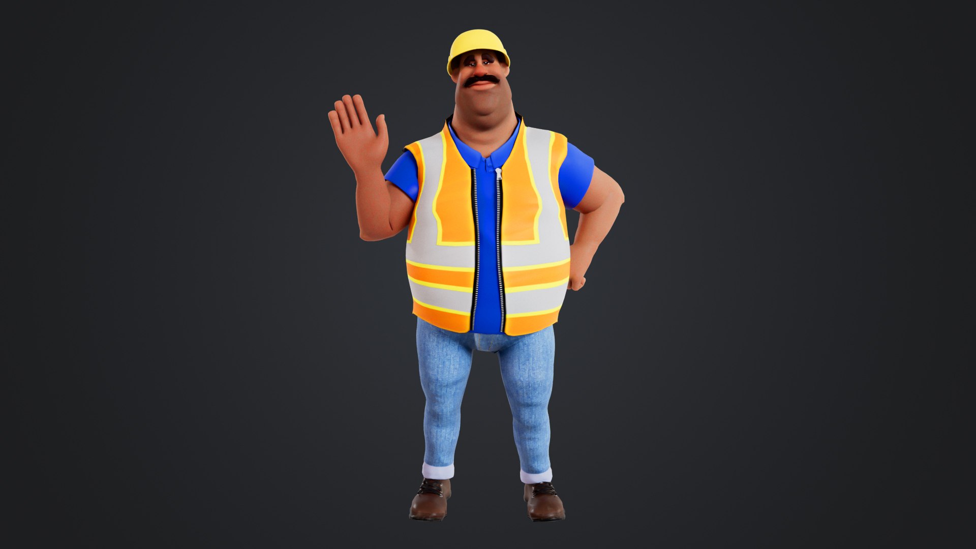 Cartoon Worker Rigged 3D Model - TurboSquid 2352471