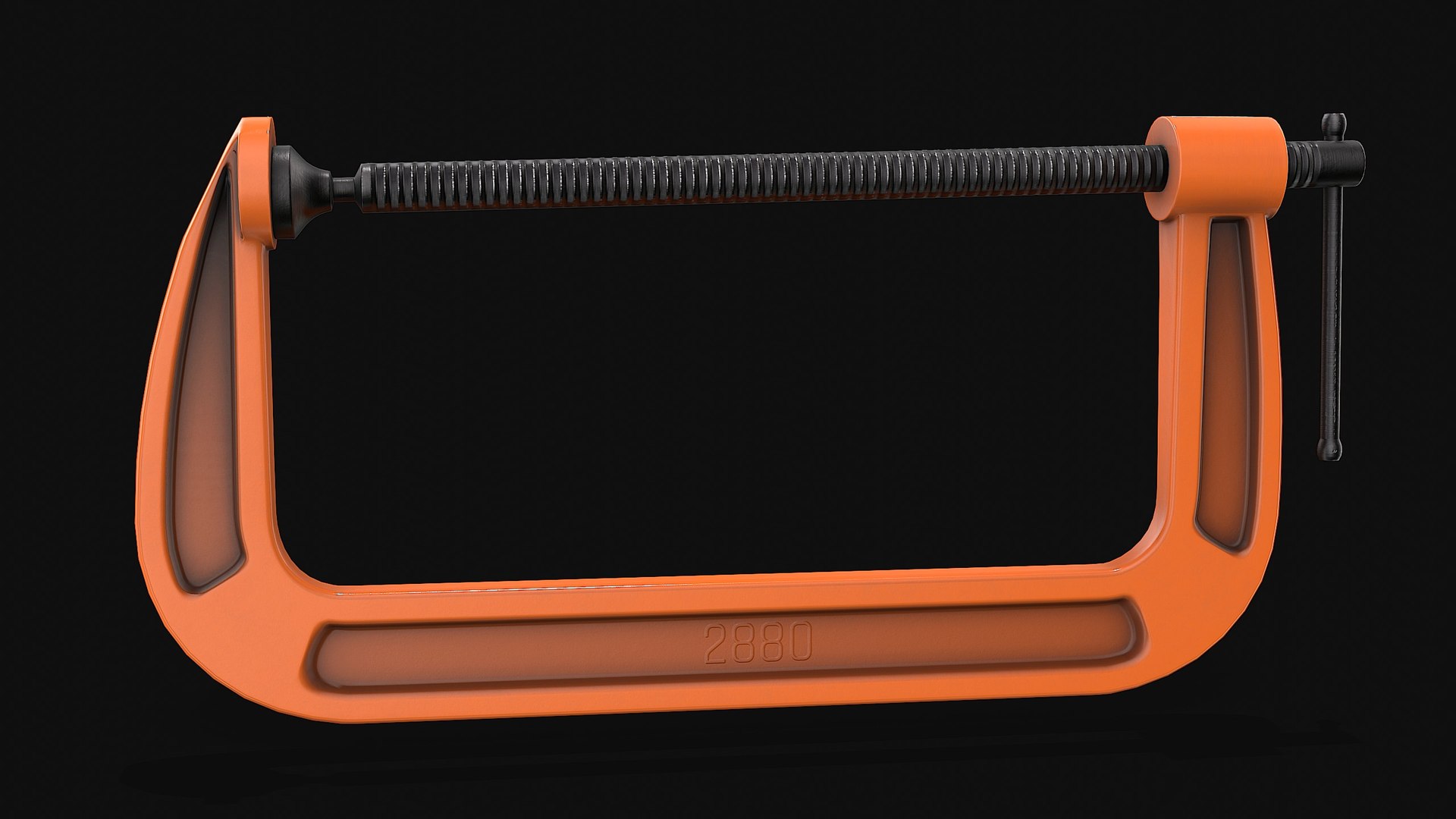 3D Orange C-Clamp Model - TurboSquid 2212857