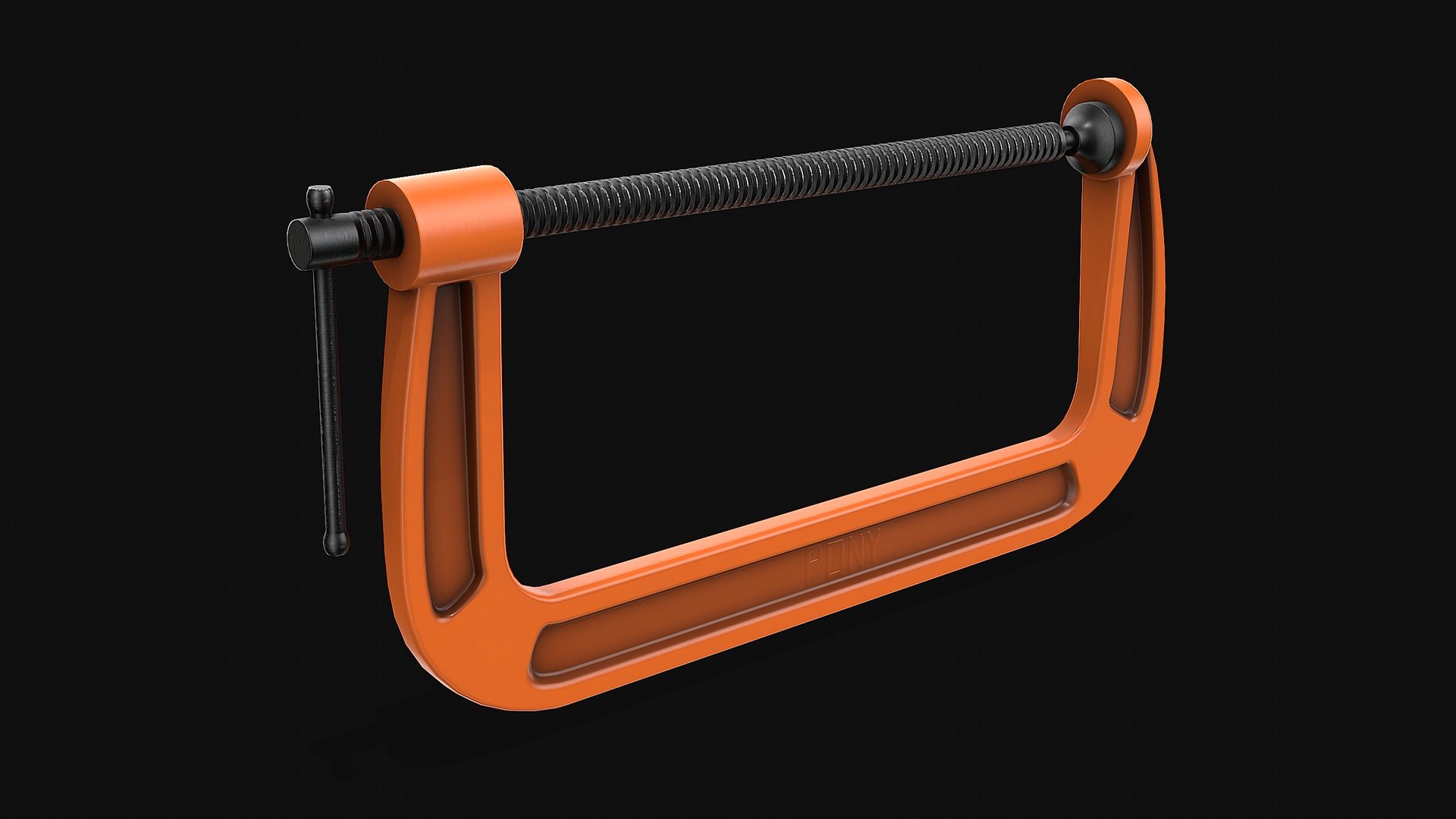 3D Orange C-Clamp Model - TurboSquid 2212857