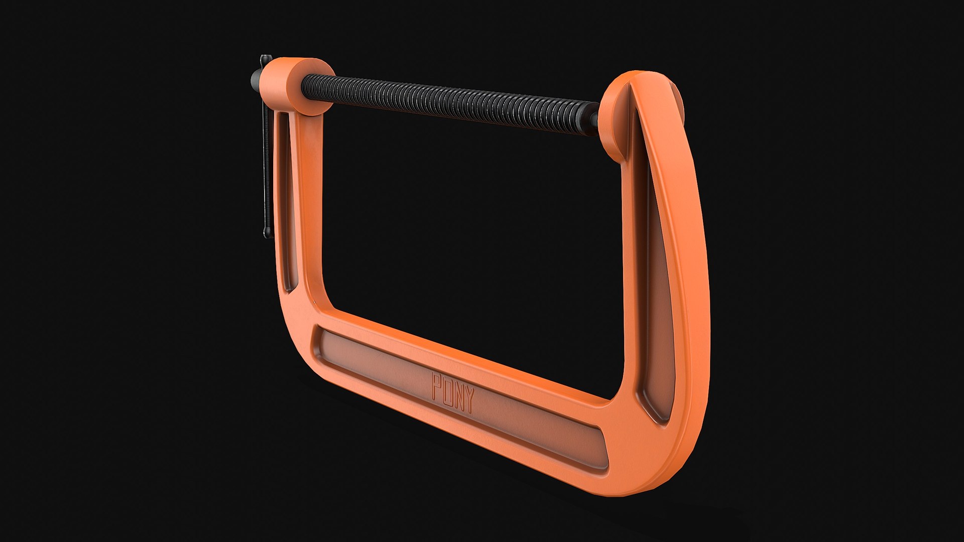 3D Orange C-Clamp Model - TurboSquid 2212857