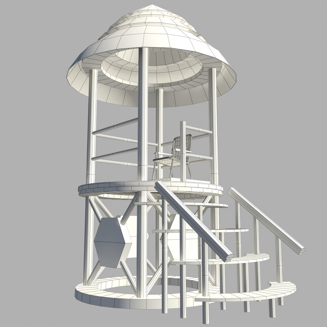 Lifeguard Tower 3D Model - TurboSquid 1240377