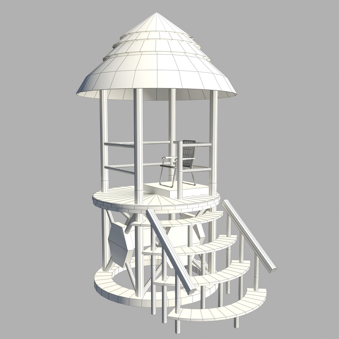 Lifeguard Tower 3D Model - TurboSquid 1240377