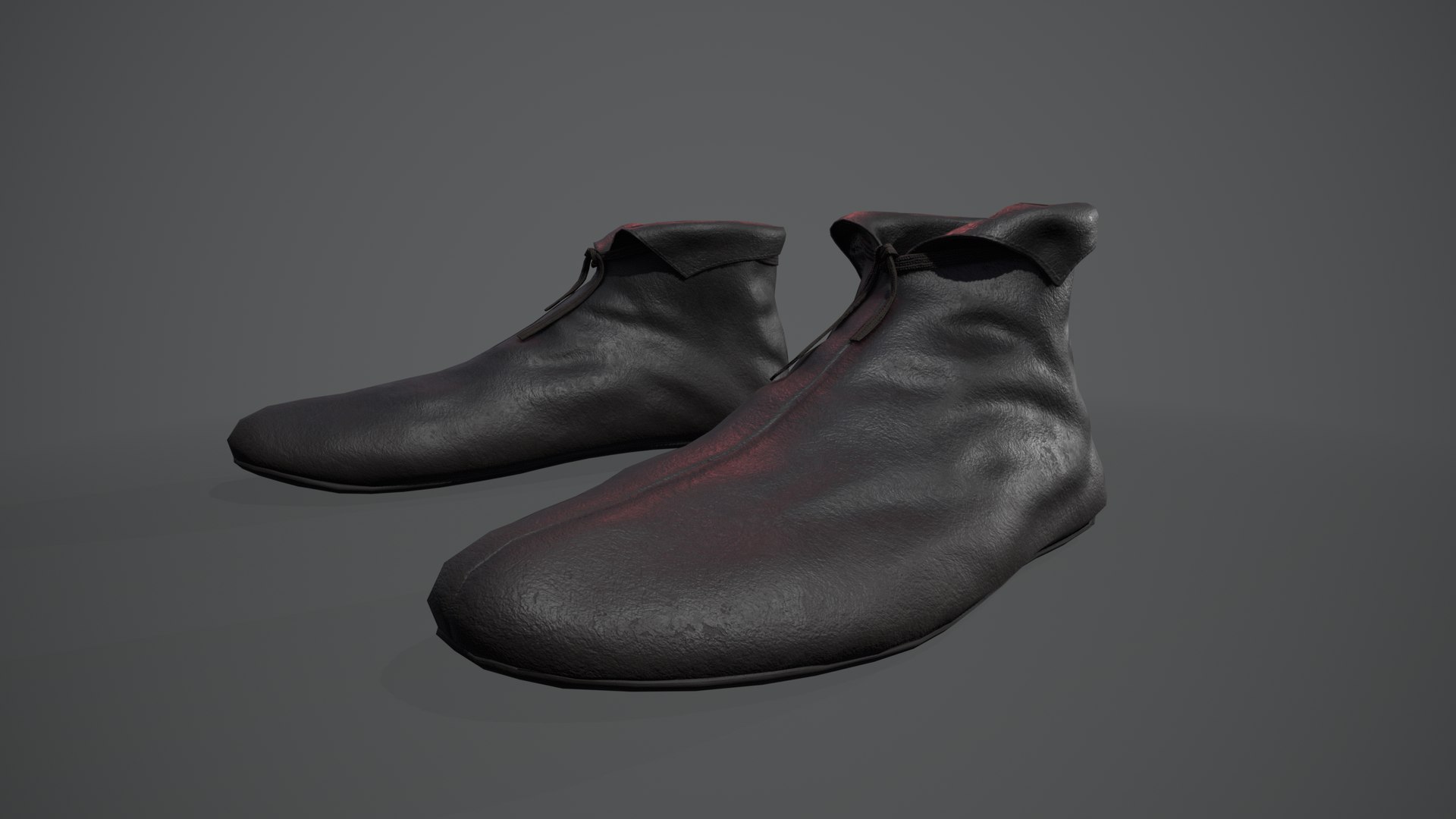 3D Black Medieval Shoes - TurboSquid 2174481