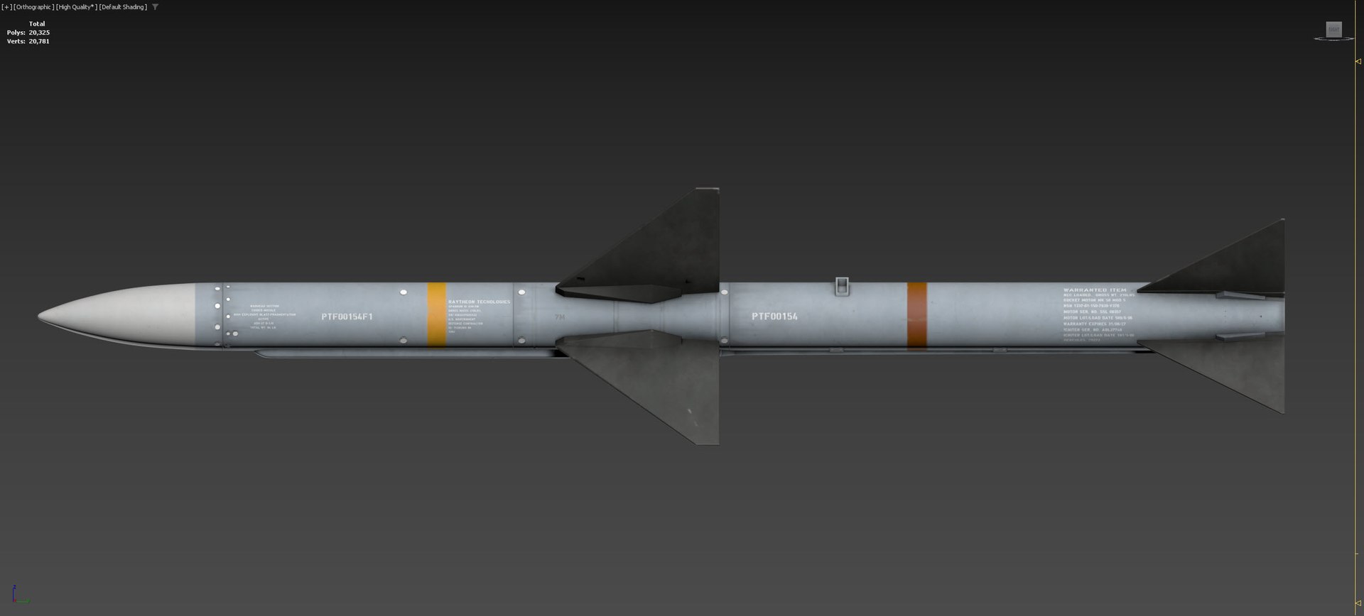 3D Model AIM-7 Sparrow - TurboSquid 2294128