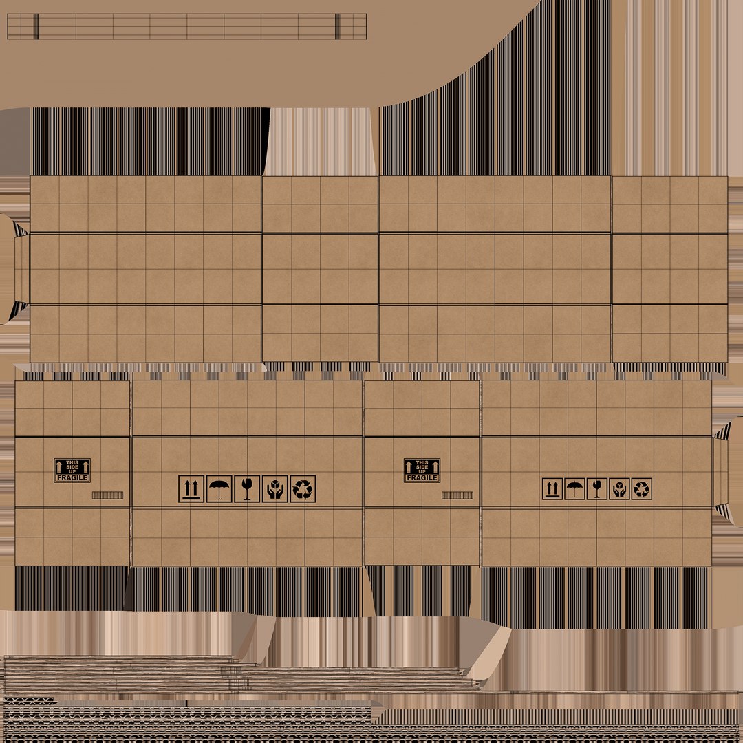 Cardboard Box 6 Open V1 Model - TurboSquid 2287088