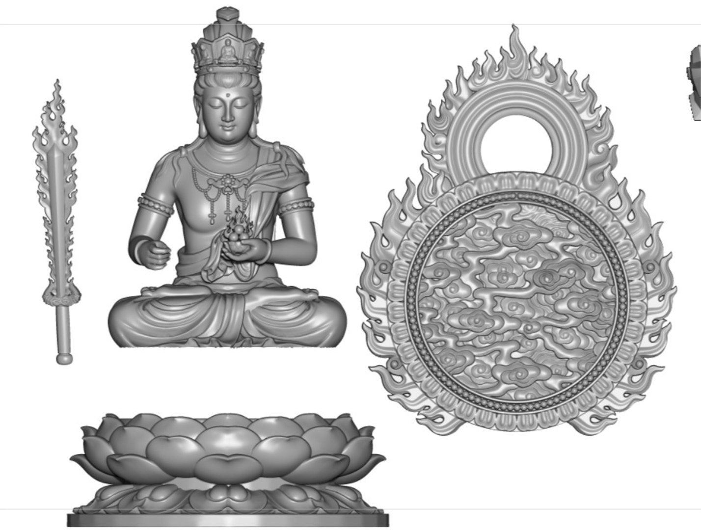 3D 8 Buddha Models Model - TurboSquid 2294238