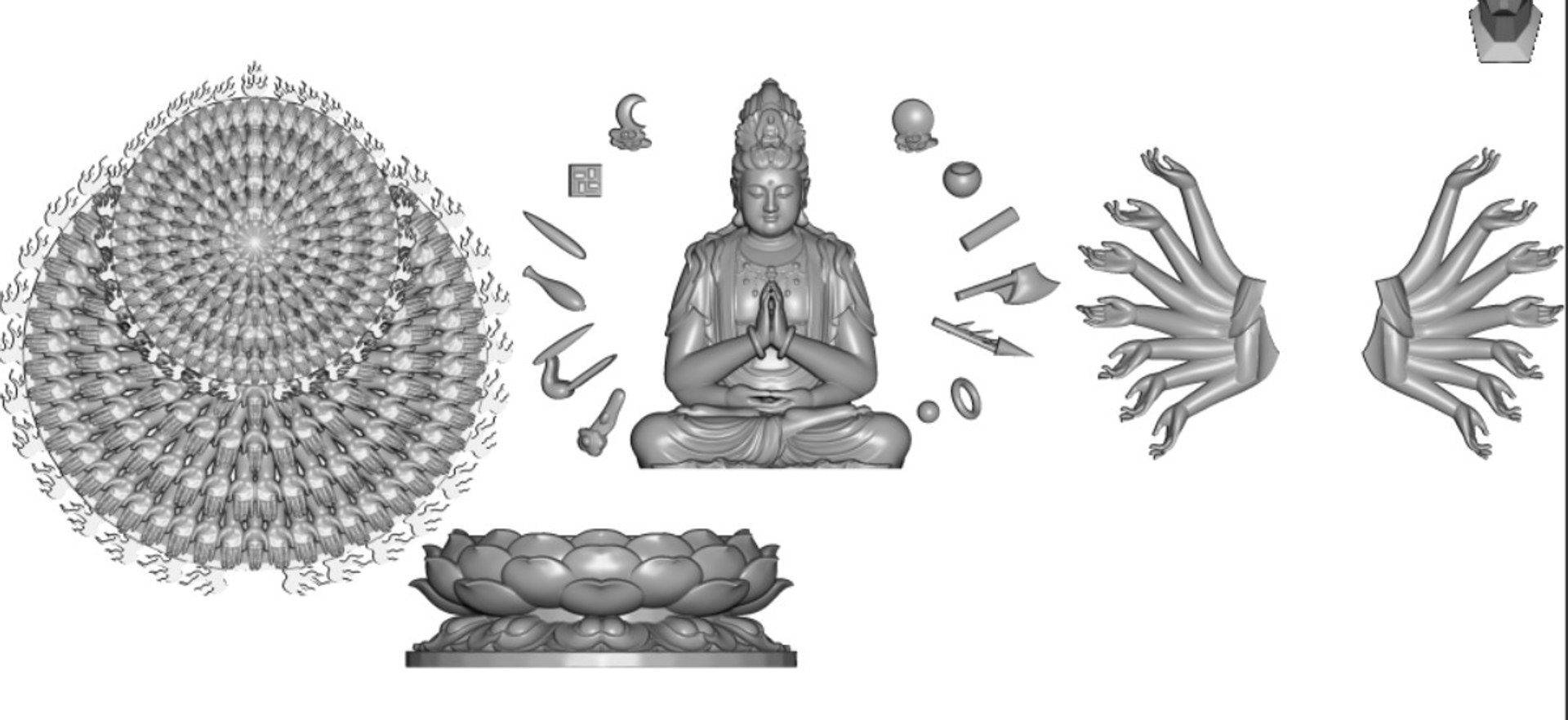 3D 8 Buddha Models Model - TurboSquid 2294238