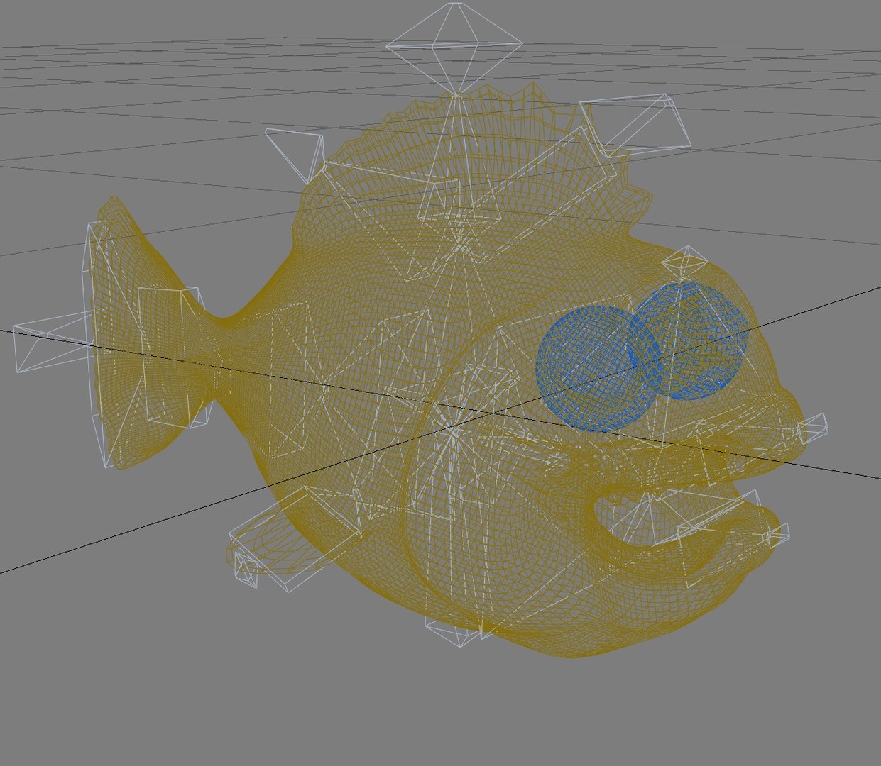 Cartoon Fish Animation Bones Max