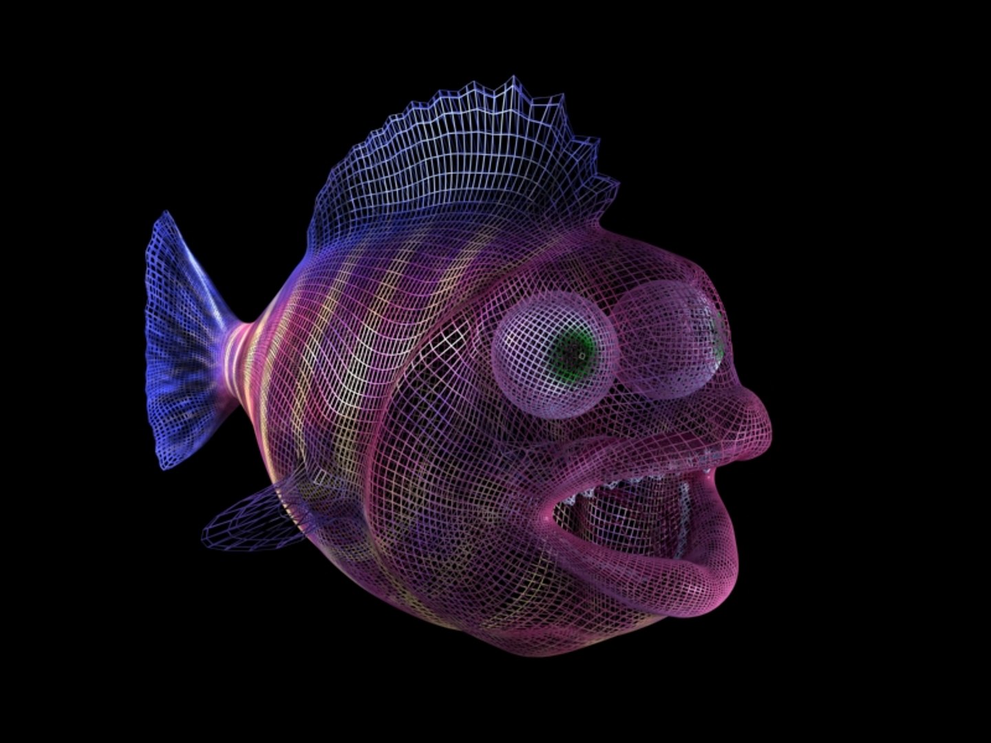 Cartoon Fish Animation Bones Max