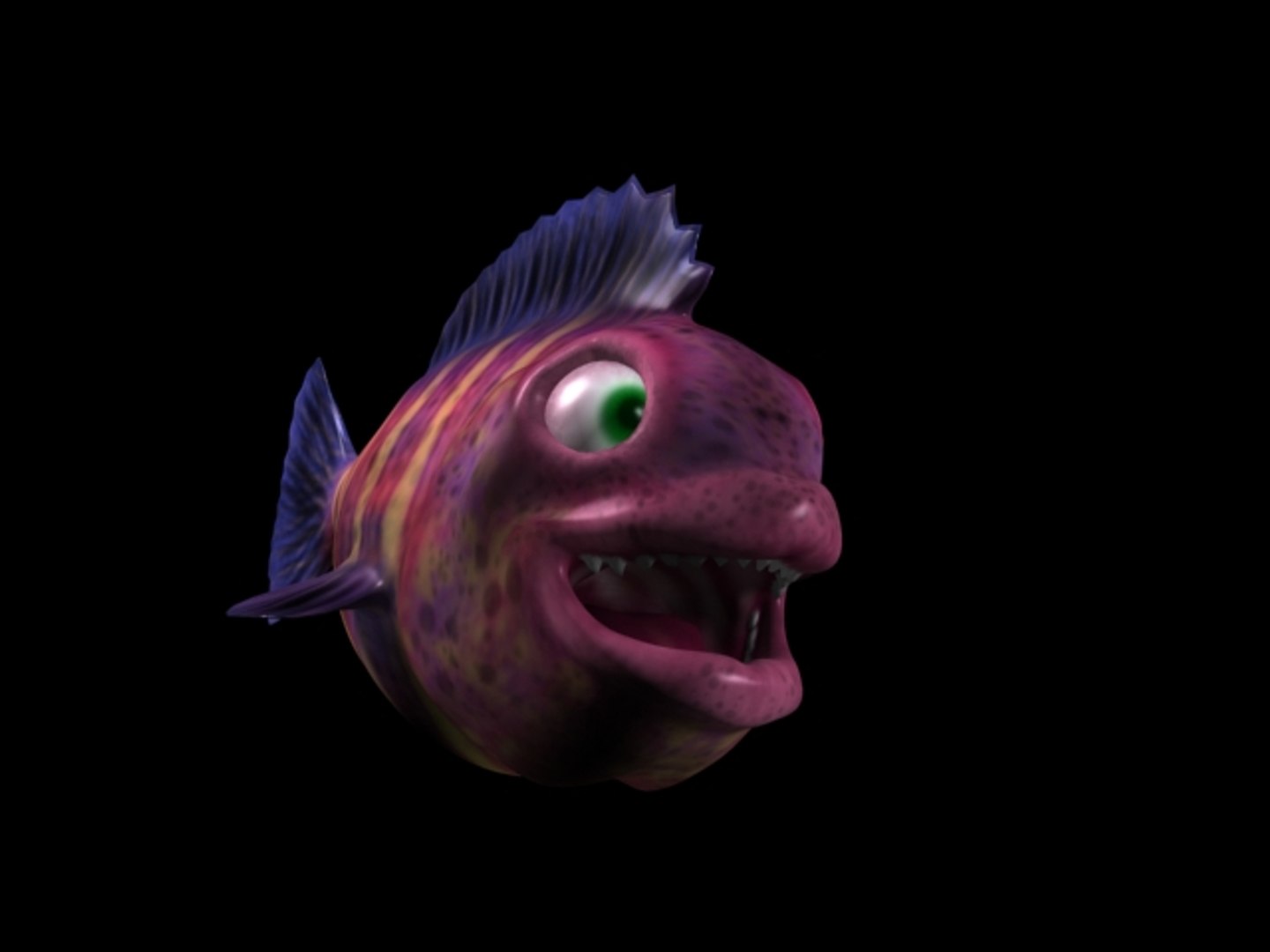 Cartoon Fish Animation Bones Max