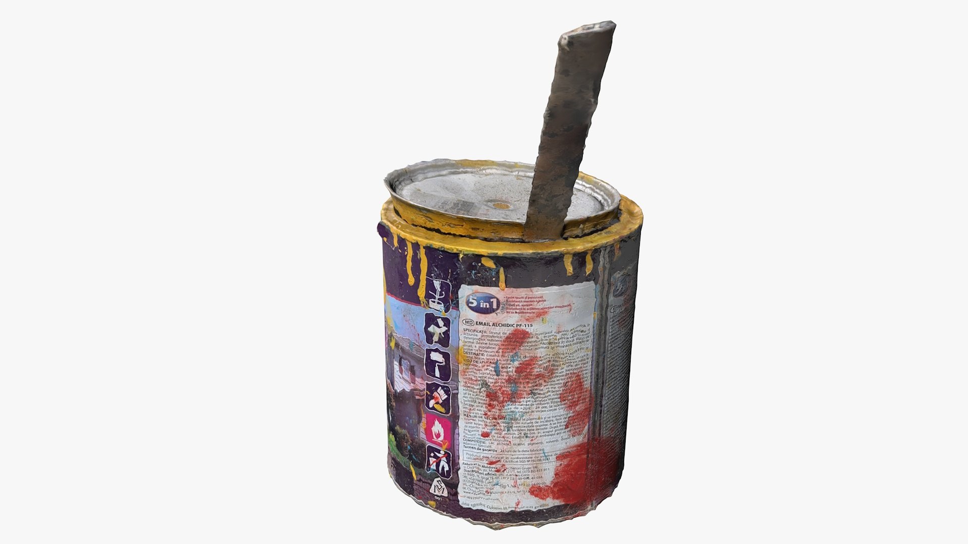 Paint Can 3D Model - TurboSquid 2125837