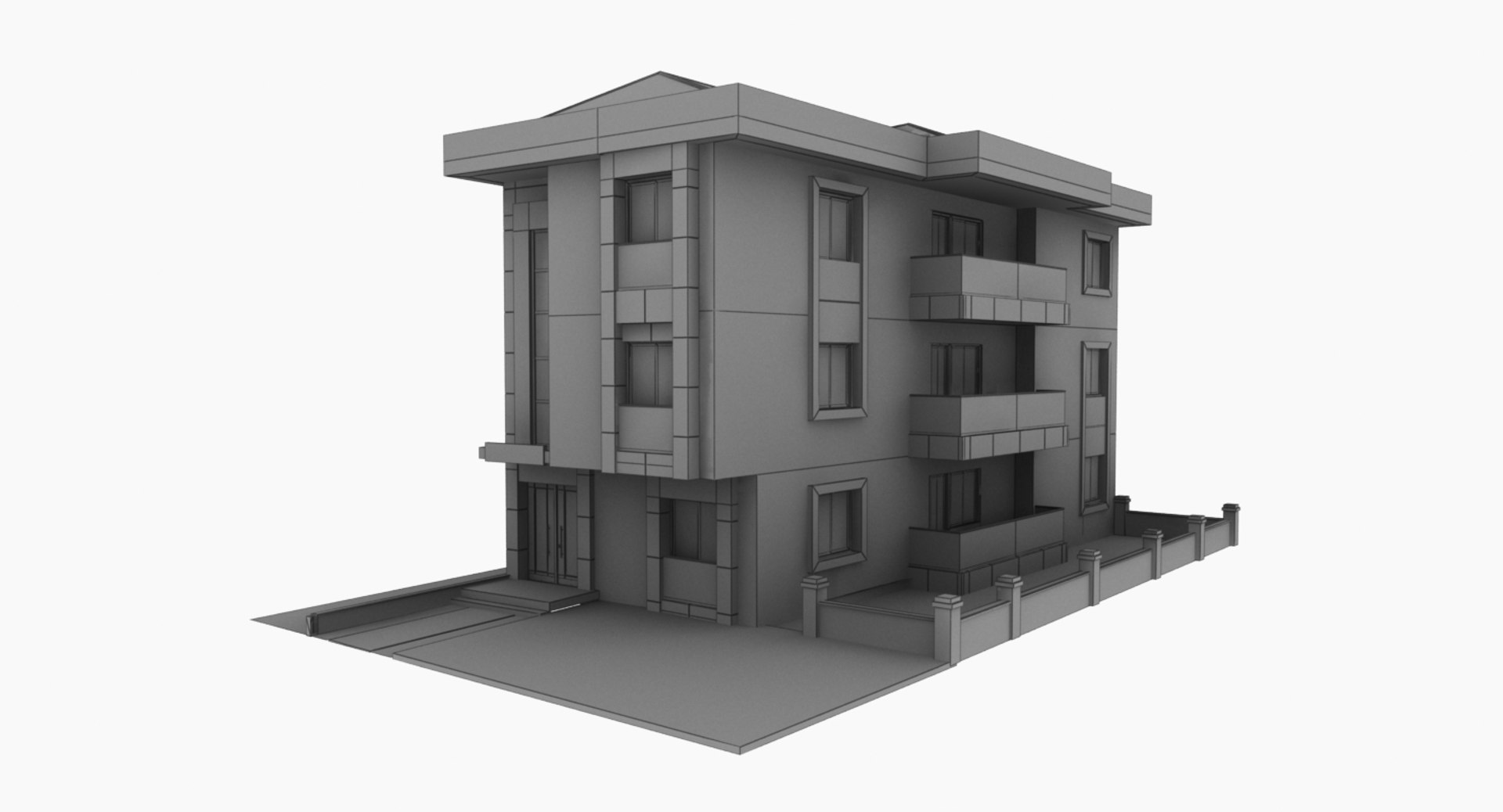 3D Building Housing Apartment Model - TurboSquid 1395688