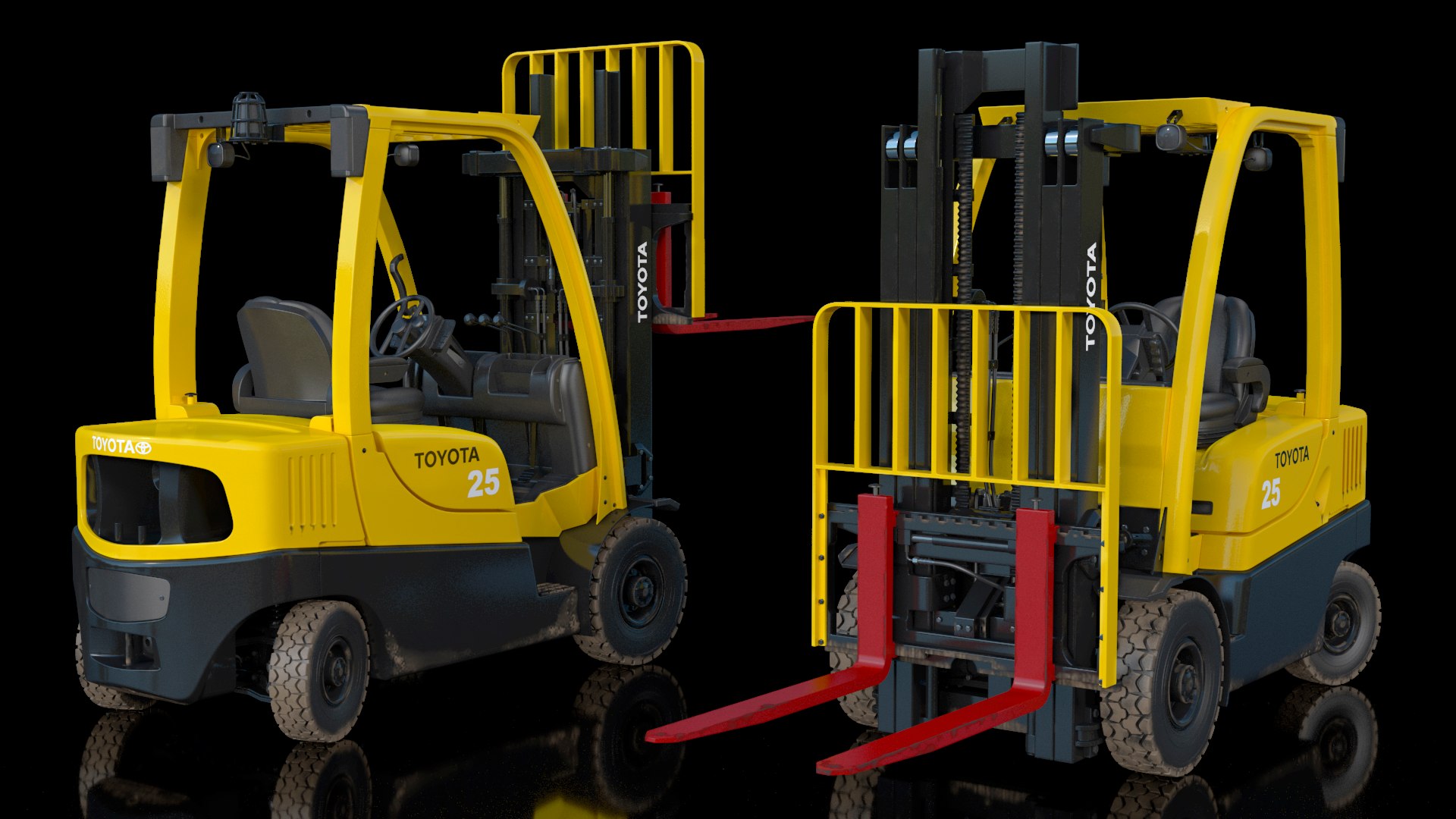 3D Toyota Core Electric Forklift Rigged - TurboSquid 2169531