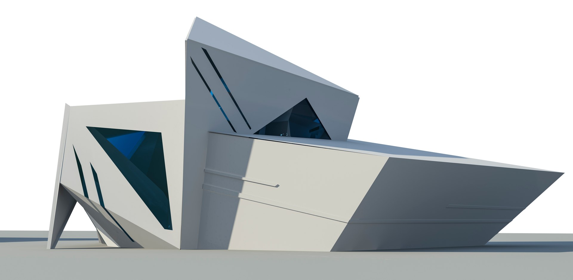 3d Conceptual Buildings Glaciers Model