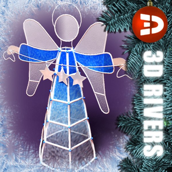 3d model angel christmas decoration