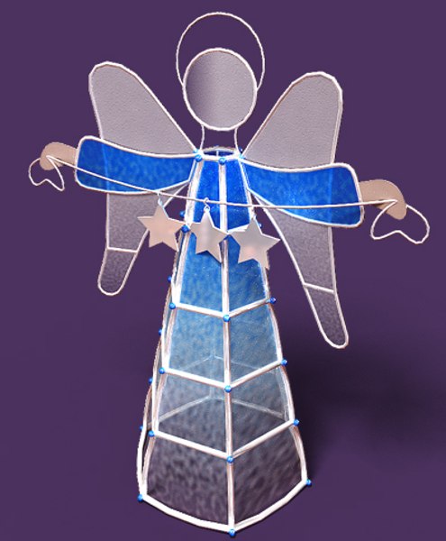3d model angel christmas decoration