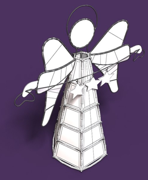 3d model angel christmas decoration