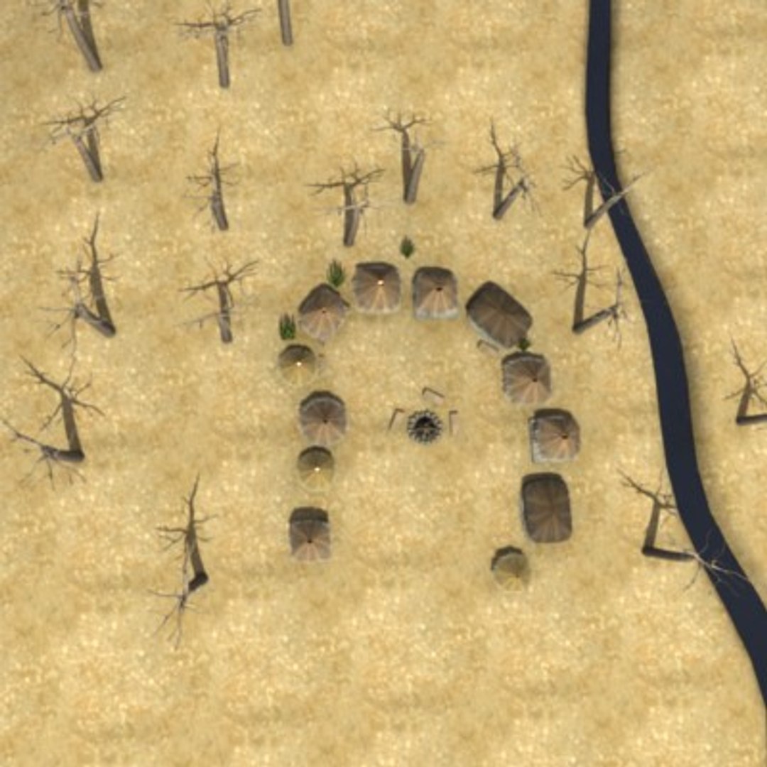 African Village 3d Max