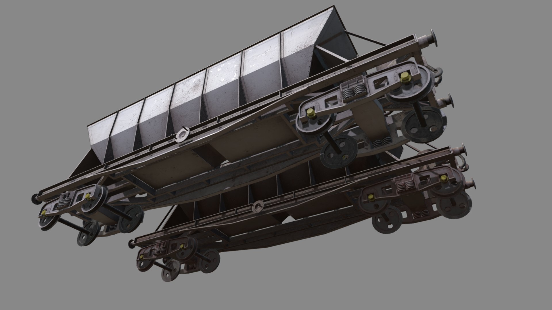 3D Model Double Bogie Hopper - TurboSquid 1909582