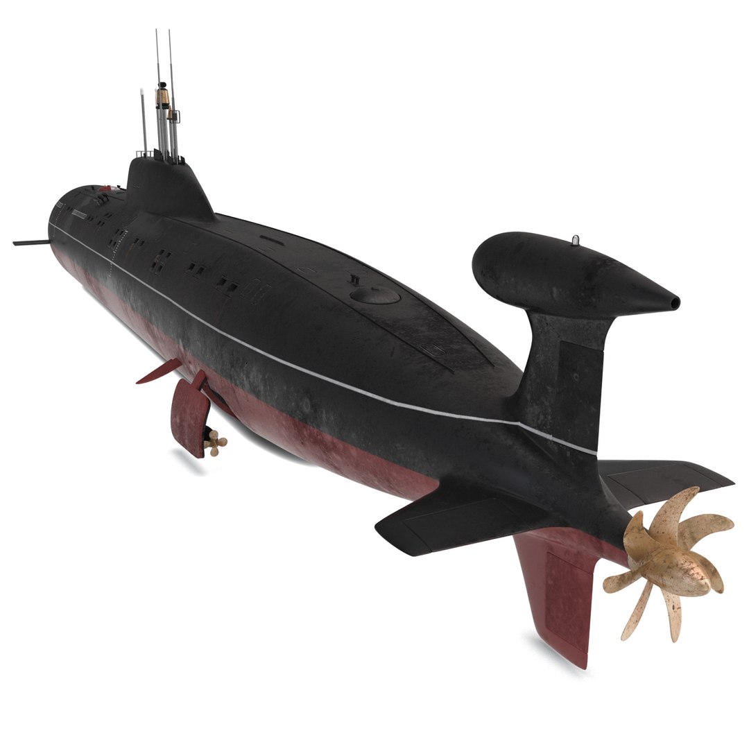 akula class submarine 3d model