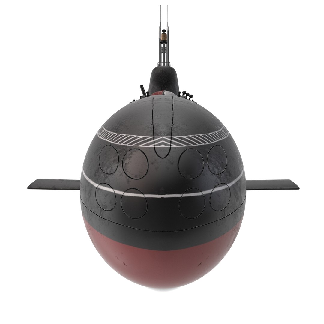 akula class submarine 3d model
