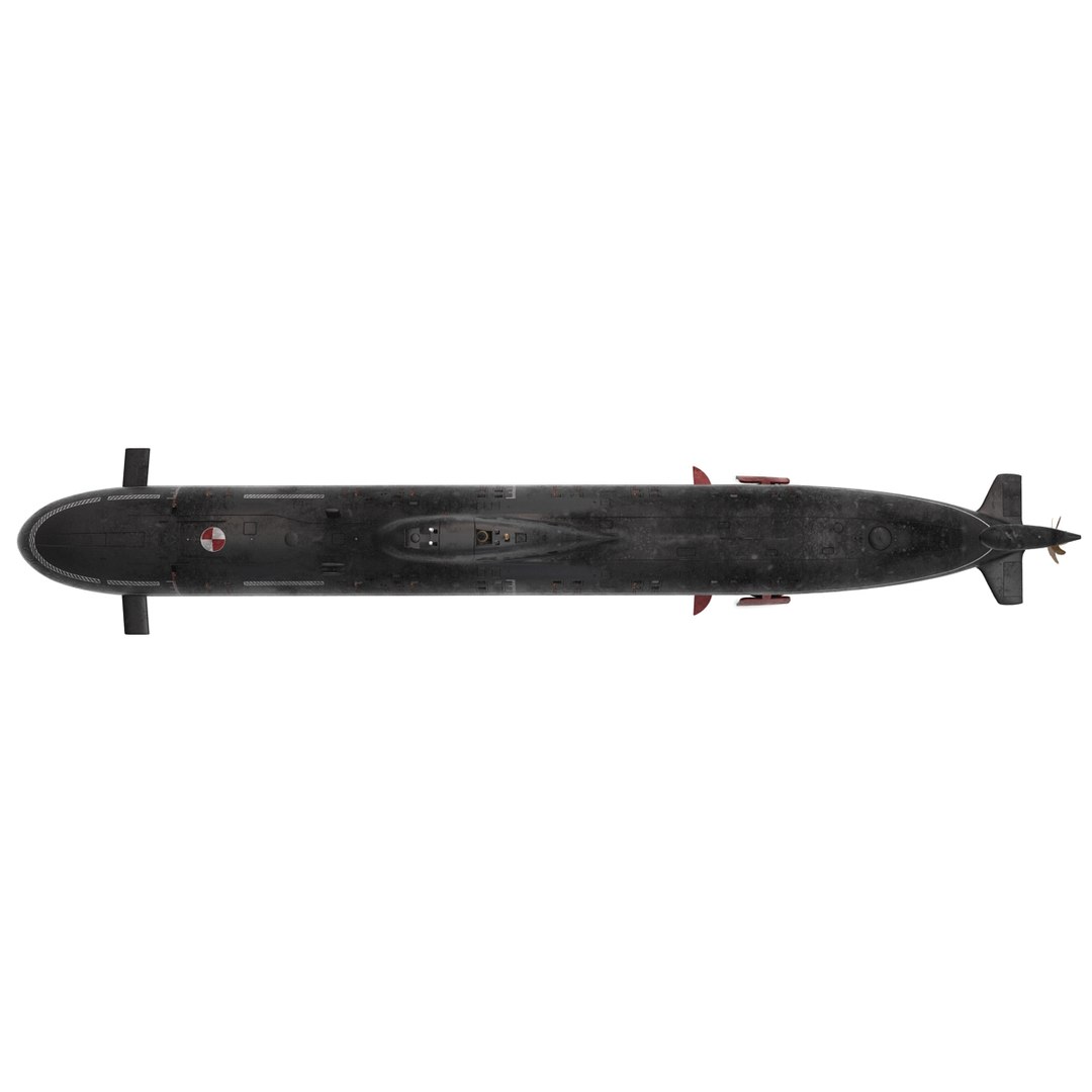 akula class submarine 3d model