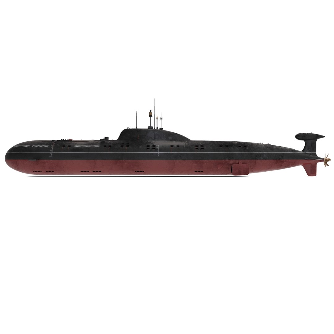 akula class submarine 3d model