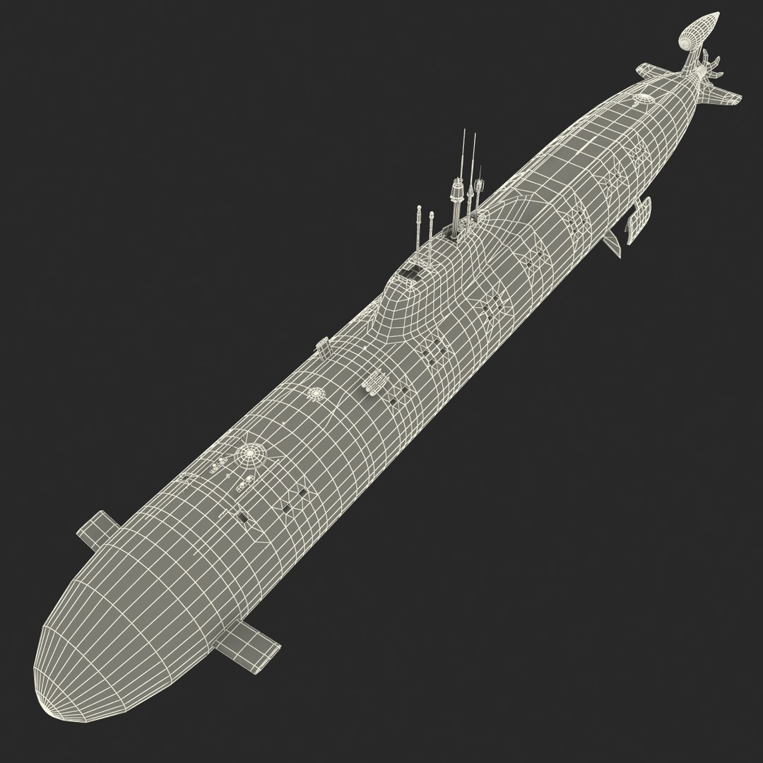 akula class submarine 3d model