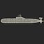 akula class submarine 3d model