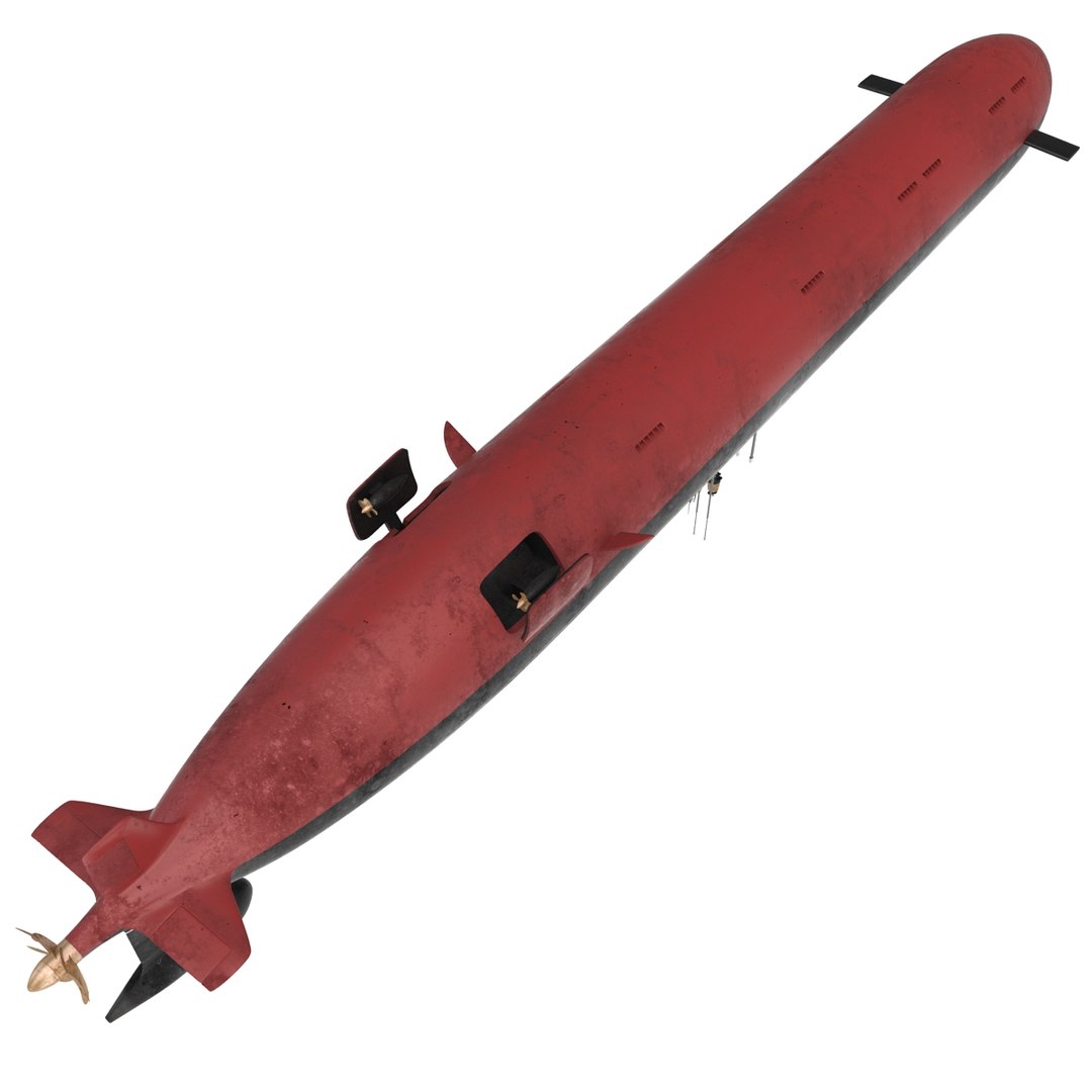 akula class submarine 3d model