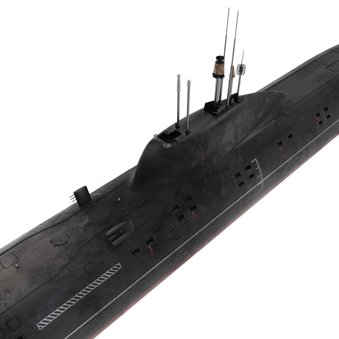 akula class submarine 3d model