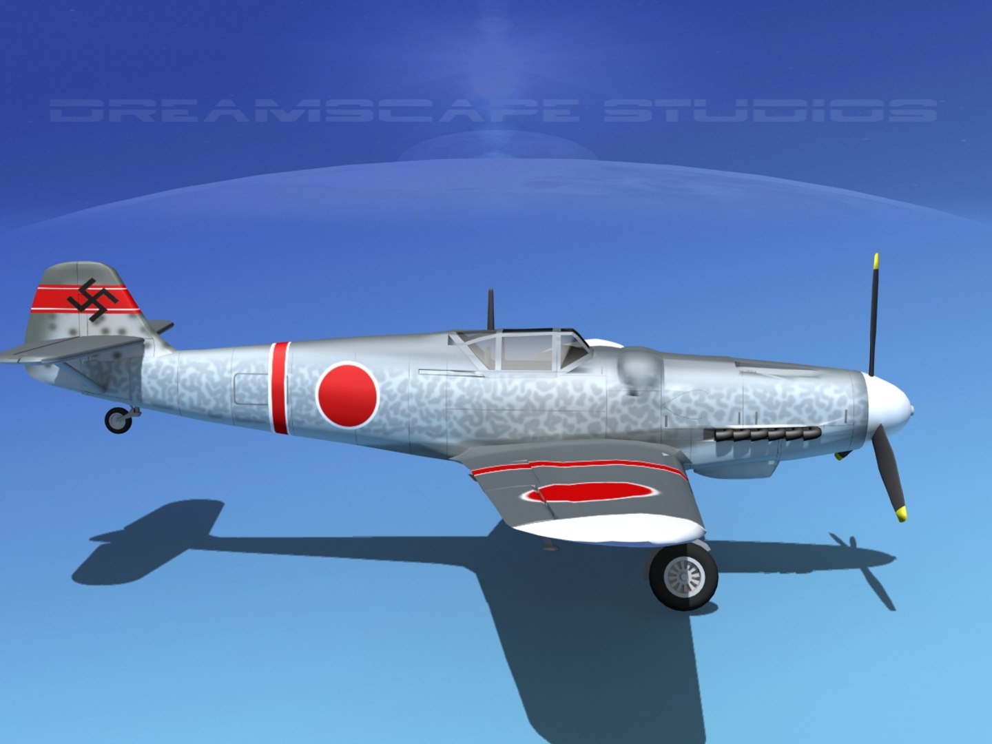3d Messerschmitt Bf-109 Fighter Model