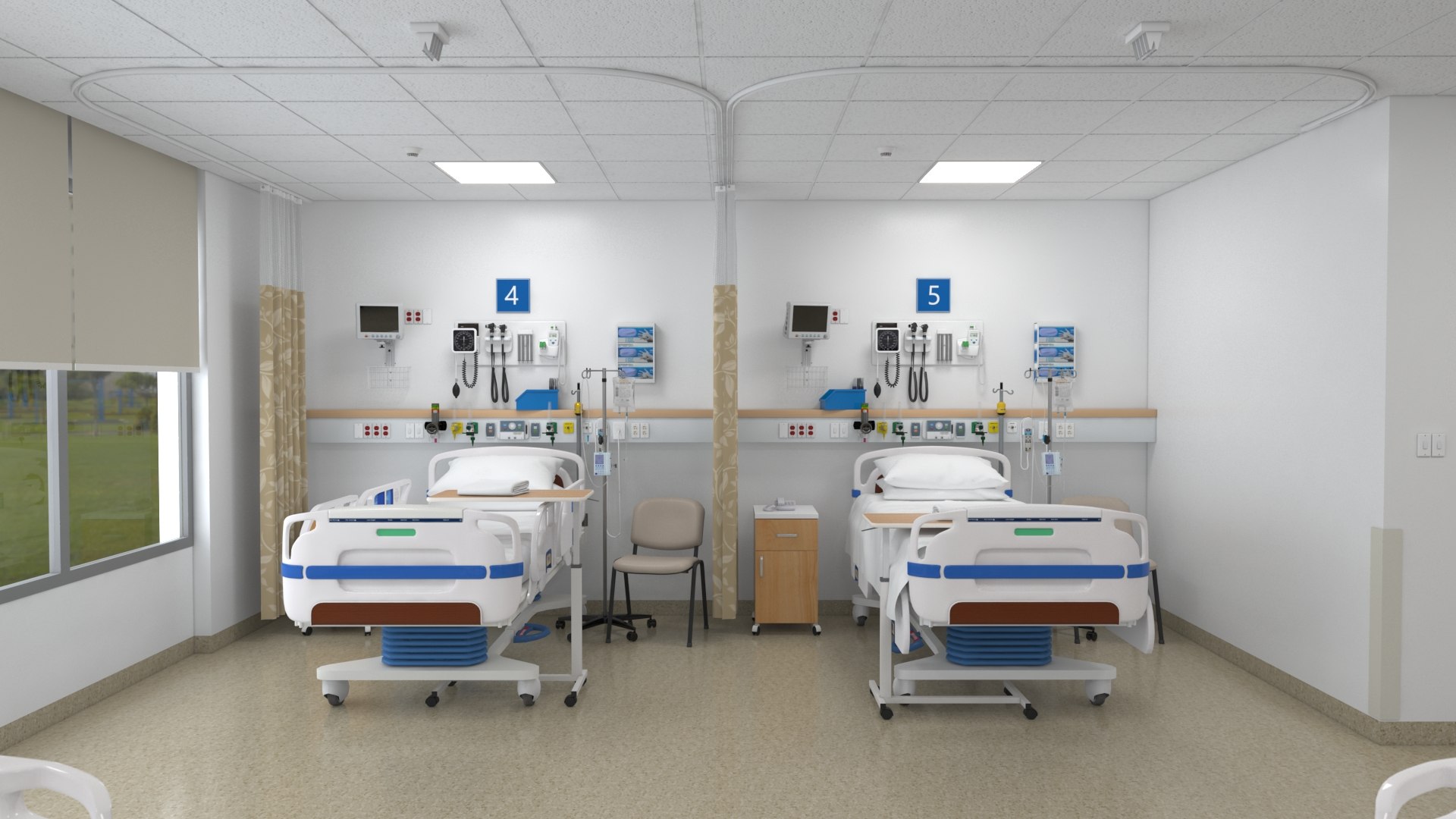 3D Hospital High Dependency Unit - TurboSquid 1974057