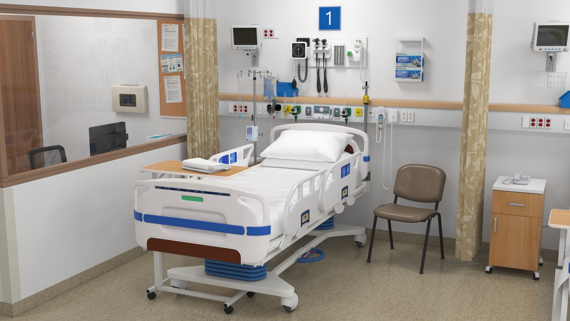 3D Hospital High Dependency Unit - TurboSquid 1974057