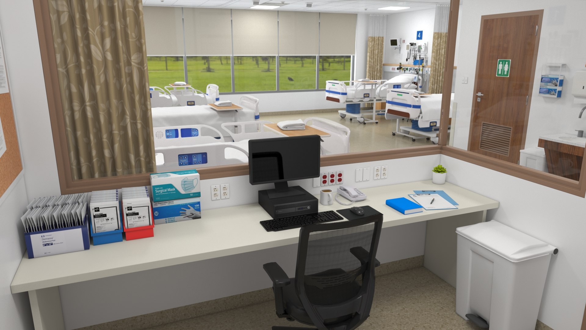 3D Hospital High Dependency Unit - TurboSquid 1974057