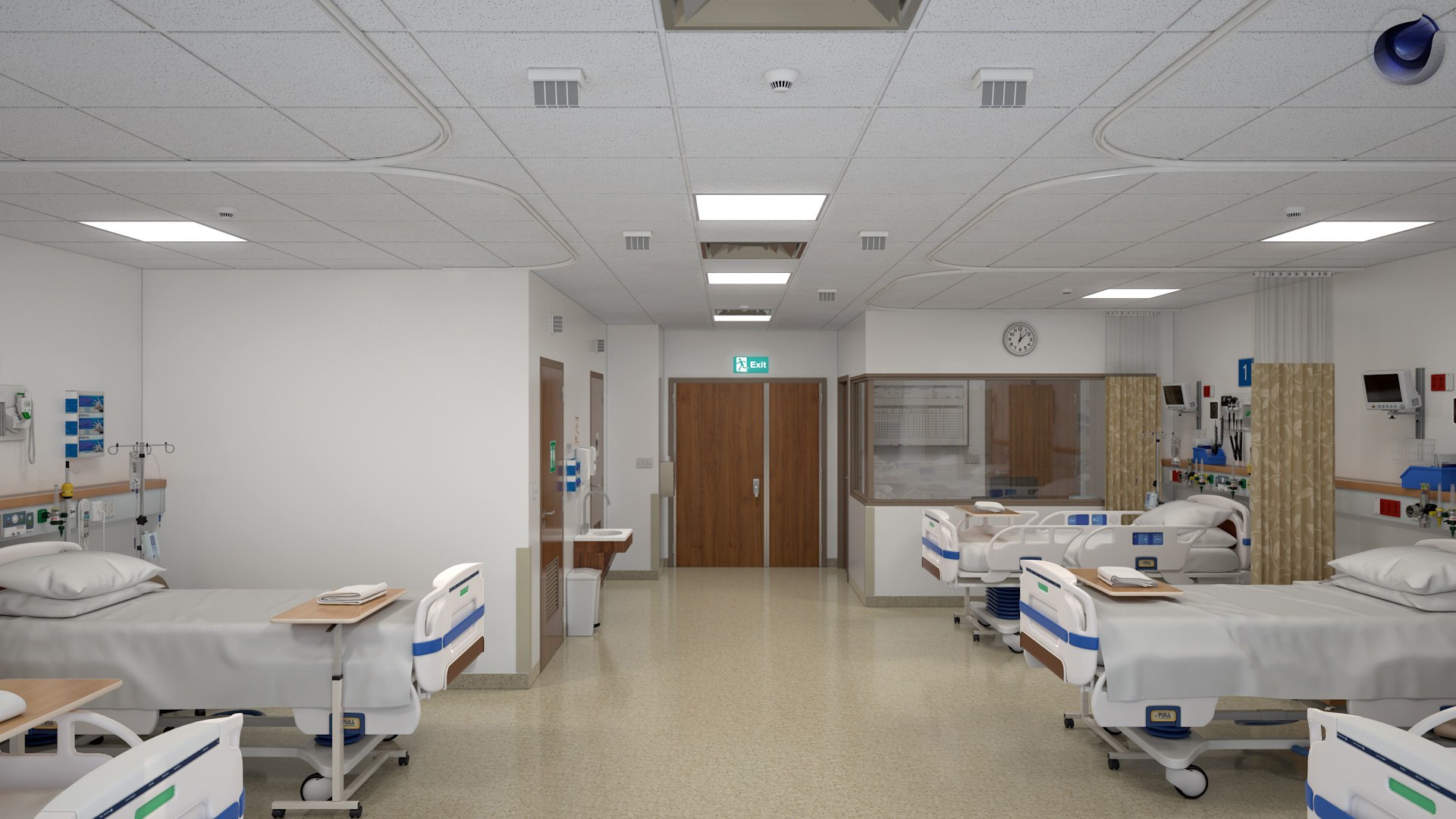 3D Hospital High Dependency Unit - TurboSquid 1974057