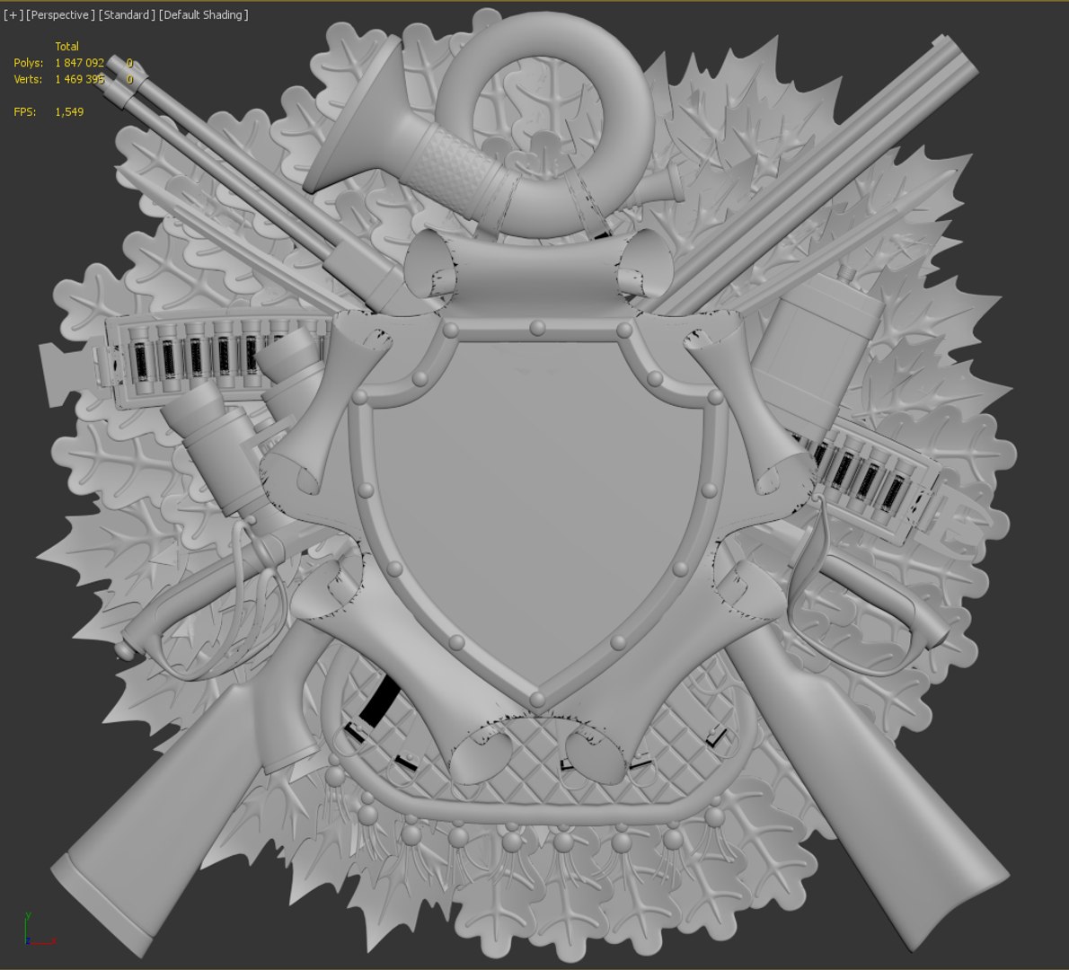 Decorative Arms Hunter Emblem Model - TurboSquid 1490301