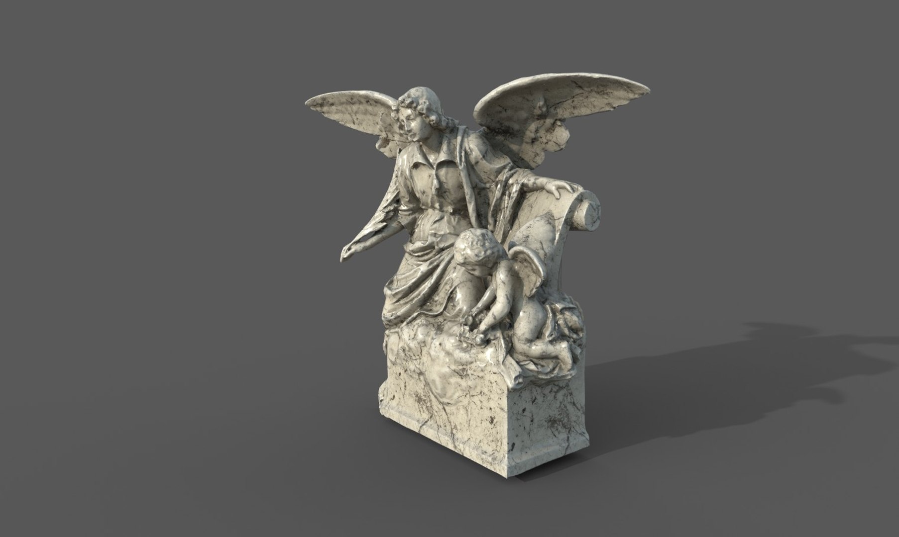 Statue Of An Angle 2 Model - TurboSquid 1825428
