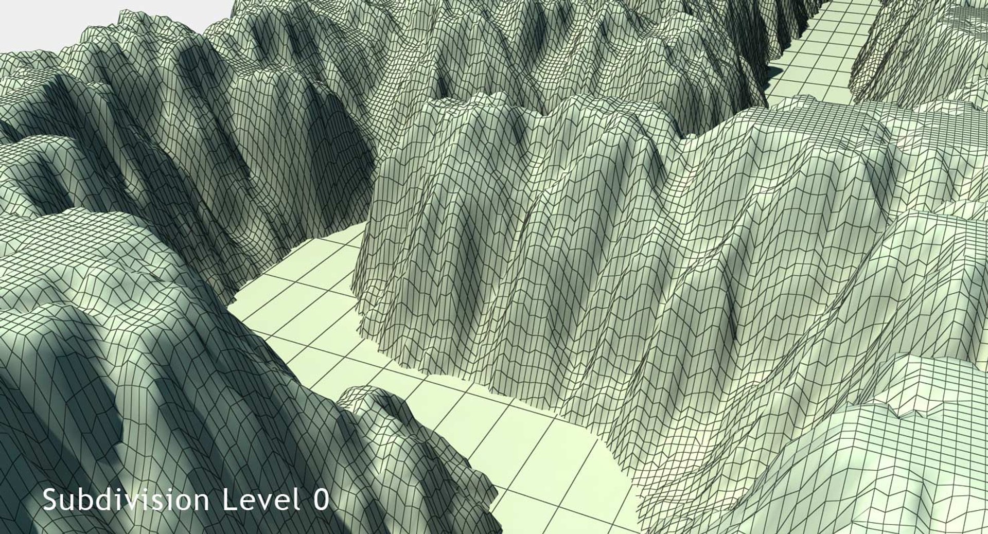 3d Mountain Range River Terrain Model