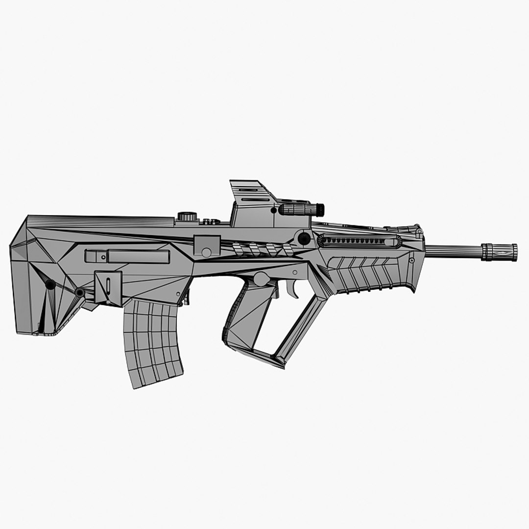Israeli Tavor Assault Rifle 3d Model