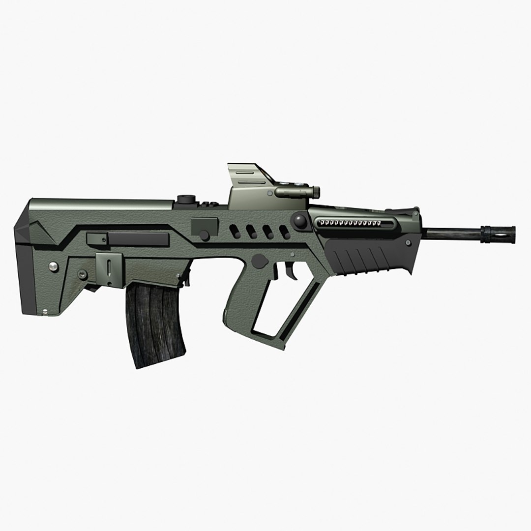 Israeli Tavor Assault Rifle 3d Model