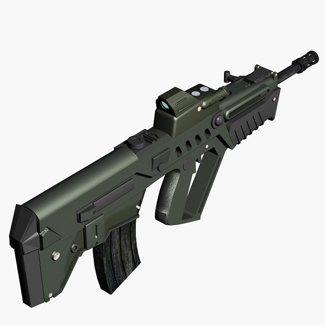 Israeli Tavor Assault Rifle 3d Model