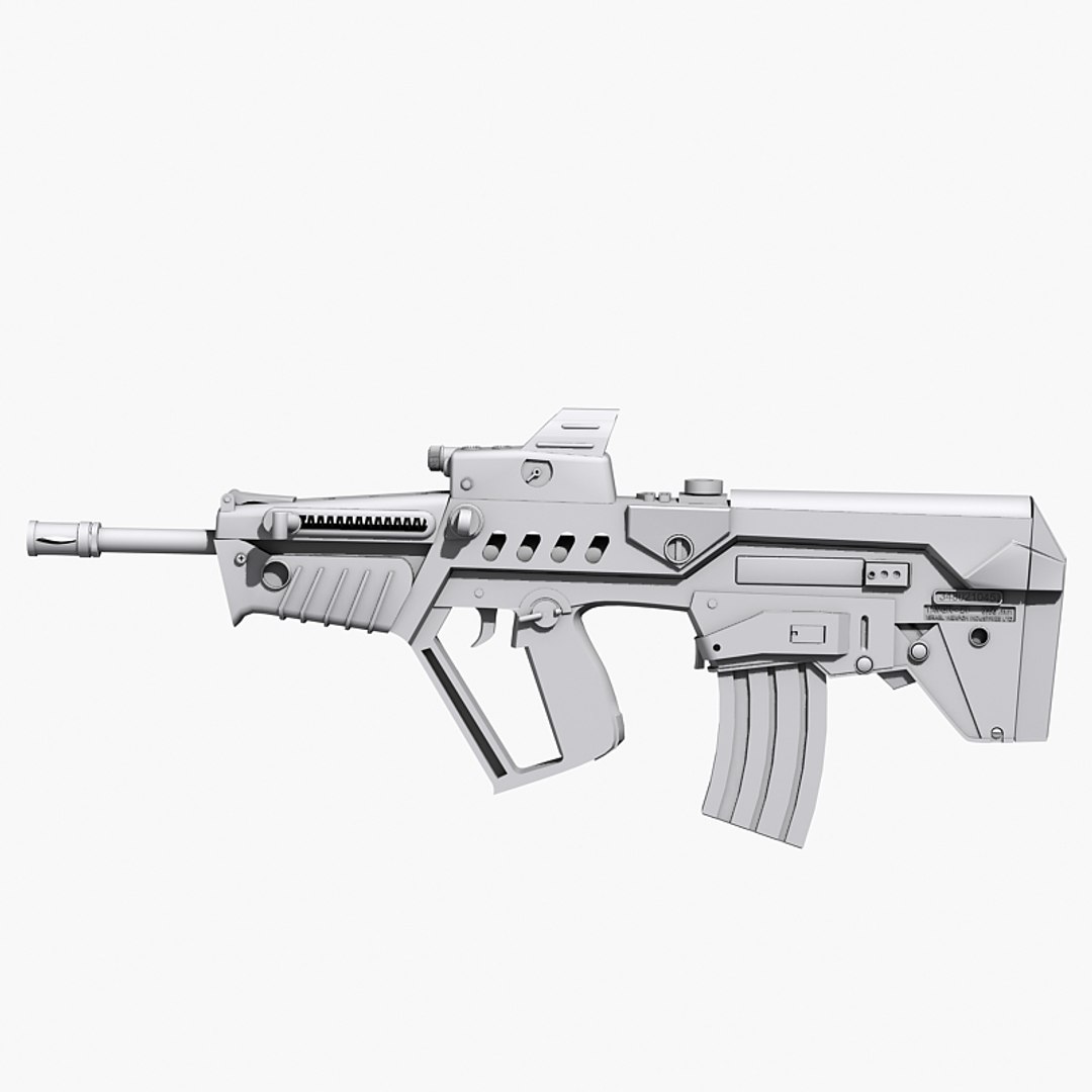 Israeli Tavor Assault Rifle 3d Model