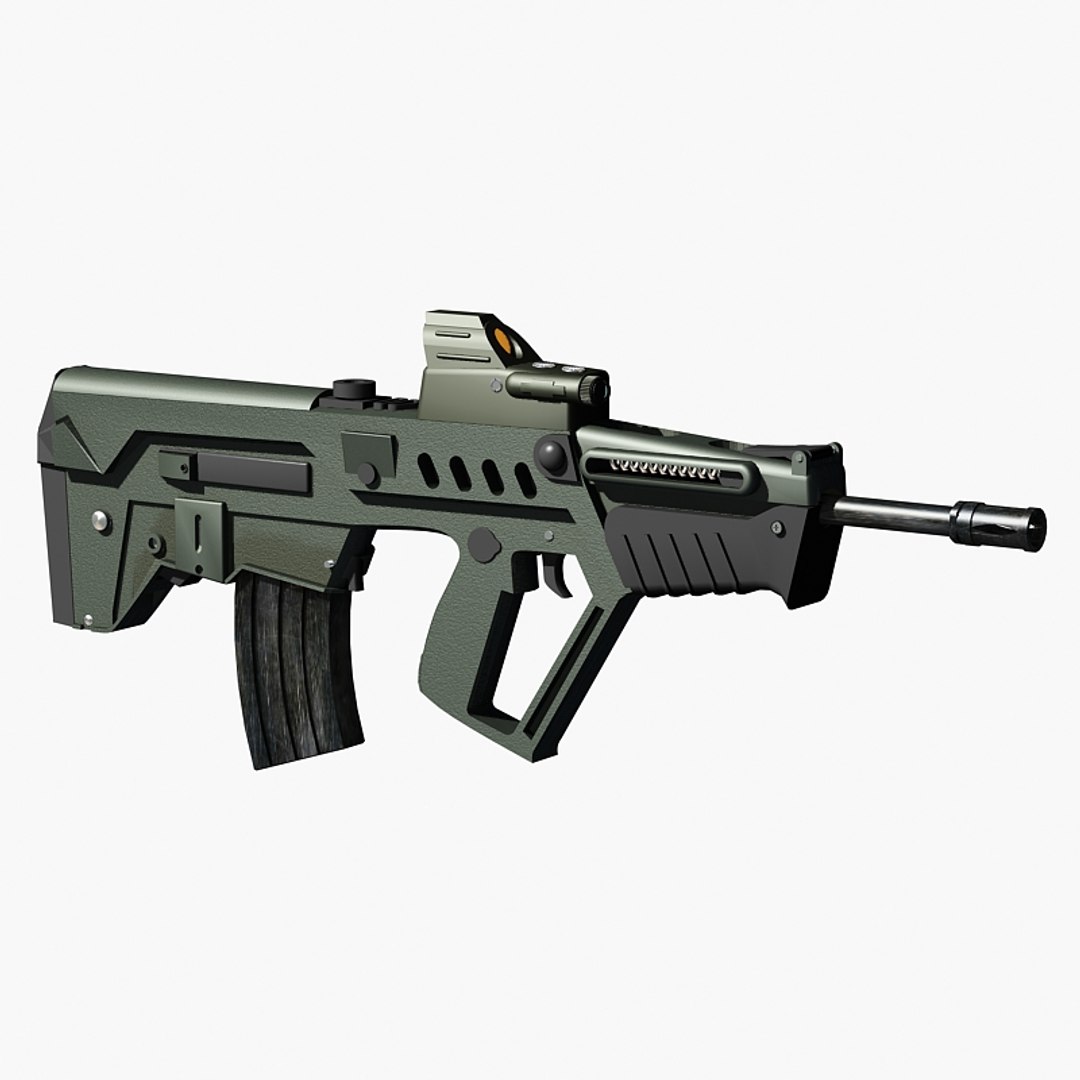 Israeli Tavor Assault Rifle 3d Model