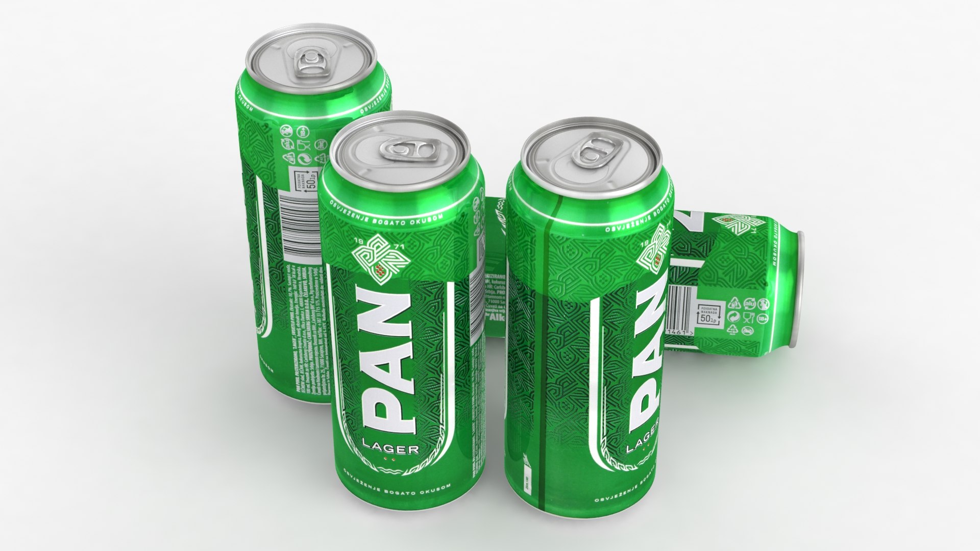 3D Beer Can PAN Lager 500ml 2021 - TurboSquid 1763753