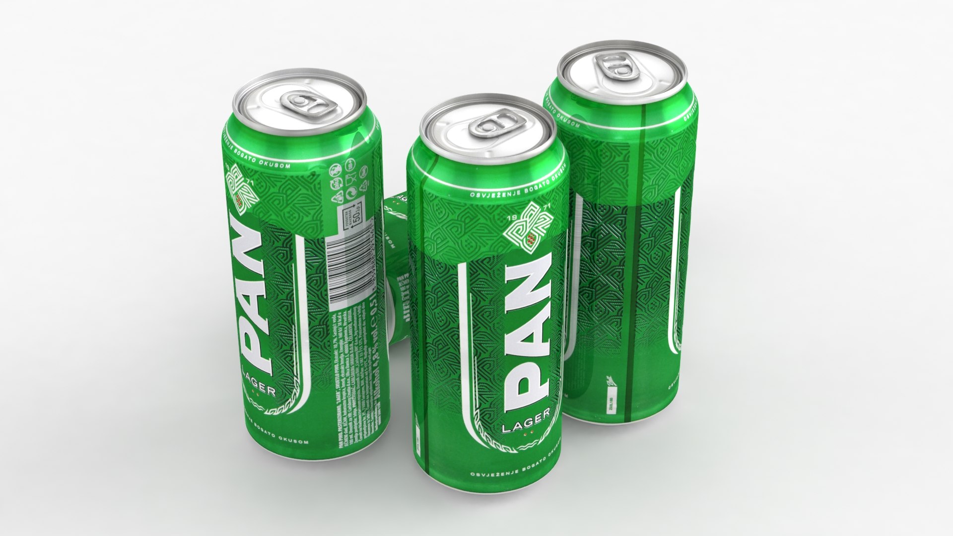 3D Beer Can PAN Lager 500ml 2021 - TurboSquid 1763753