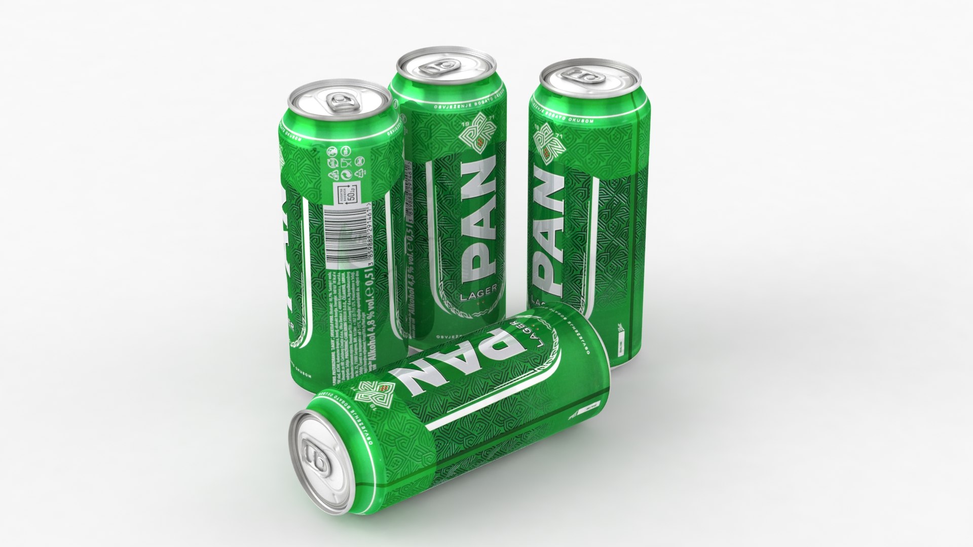 3D Beer Can PAN Lager 500ml 2021 - TurboSquid 1763753