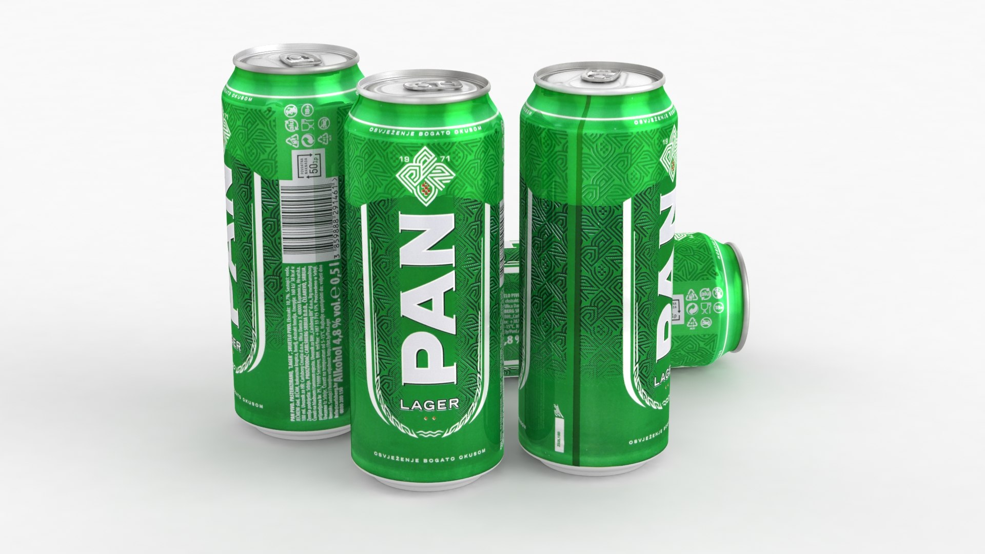 3D Beer Can PAN Lager 500ml 2021 - TurboSquid 1763753